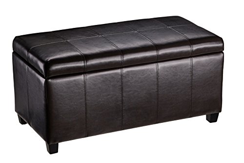 FIRST HILL FHW Marion Rectangular Storage Ottoman, Russet Brown