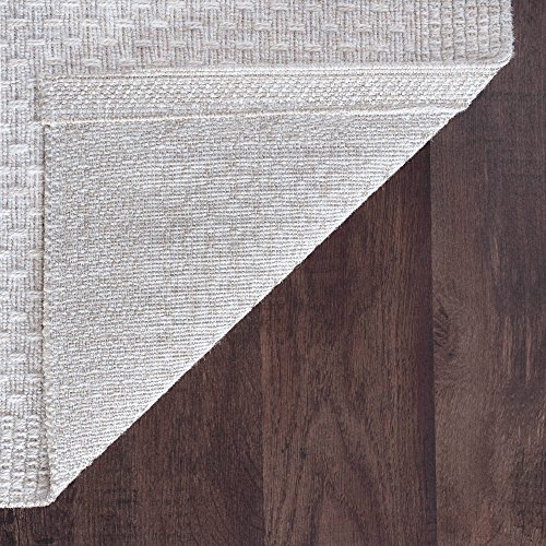 Largo Modern Solid Cream Rectangle Easy-Care Indoor/Outdoor Area Rug, 5' x 7'