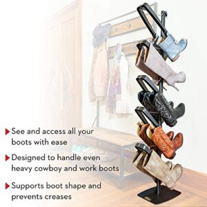 Boot Butler Standing Boot Rack – As Seen On Rachael Ray – Clean Up Your Floor & Protect Your Boots – 5-Pair Boot Storage Organizer & Boot Shaper/Tree