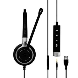 Sennheiser SC 665 USB (507257) - Double-Sided Business Headset | UC Optimized and Skype for Business Certified | For Mobile Phone, Tablet, Softphone, and PC (Black)