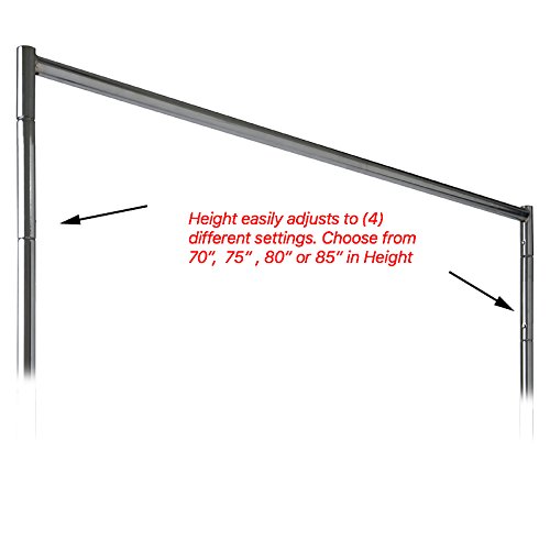 Only Hangers Adjustable Height Heavy Duty Z Rack w/Black Base