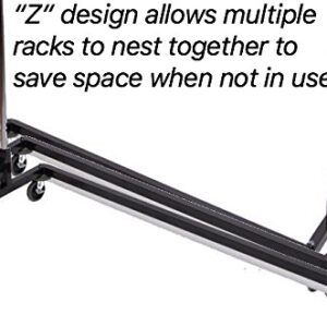 Only Hangers Adjustable Height Heavy Duty Z Rack w/Black Base