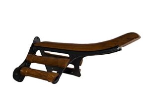 tack room studio cast iron and wood saddle rack