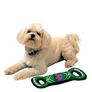 MLB ATLANTA BRAVES Baseball Field Dog Toy with Double rim Stitching & Inner SQUEAKER