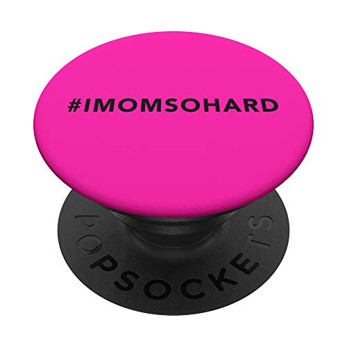 IMOMSOHARD Black Logo PopSockets Stand for Smartphones and Tablets