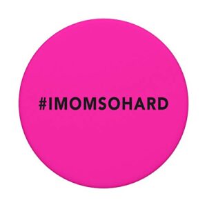 IMOMSOHARD Black Logo PopSockets Stand for Smartphones and Tablets