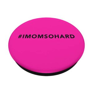 IMOMSOHARD Black Logo PopSockets Stand for Smartphones and Tablets