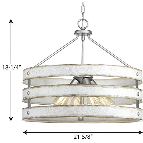 Gulliver Collection 4-Light Coastal Pendant Light Galvanized