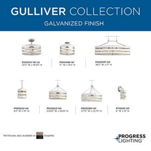 Gulliver Collection 4-Light Coastal Pendant Light Galvanized