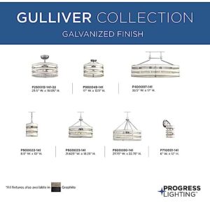 Gulliver Collection 4-Light Coastal Pendant Light Galvanized