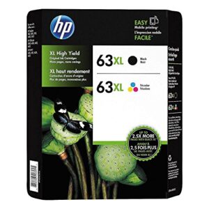 hp 63xl, (l0r44bn) high-yield original ink cartridges, black/tri-color - 1 pack