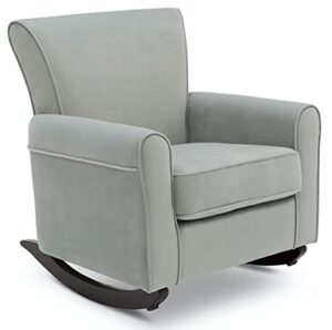 delta children lancaster rocking chair featuring live smart fabric, mist