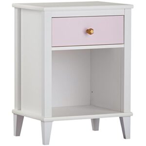 little seeds monarch hill poppy nightstand, white/pink