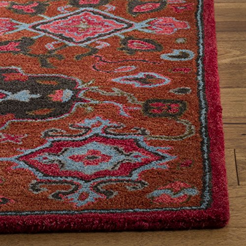 SAFAVIEH Heritage Collection 3' x 5' Rust / Multi HG419P Handmade Traditional Oriental Premium Wool Area Rug