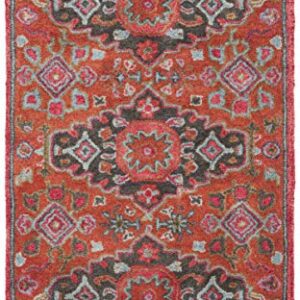 SAFAVIEH Heritage Collection 3' x 5' Rust / Multi HG419P Handmade Traditional Oriental Premium Wool Area Rug