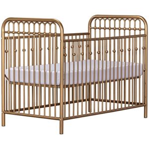 Little Seeds Monarch Hill Ivy Metal Crib, Gold