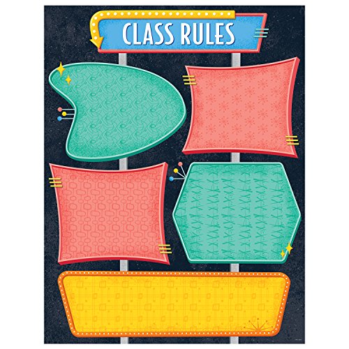 Creative Teaching Press Mid Century Mod Class Rules Chart (8425)