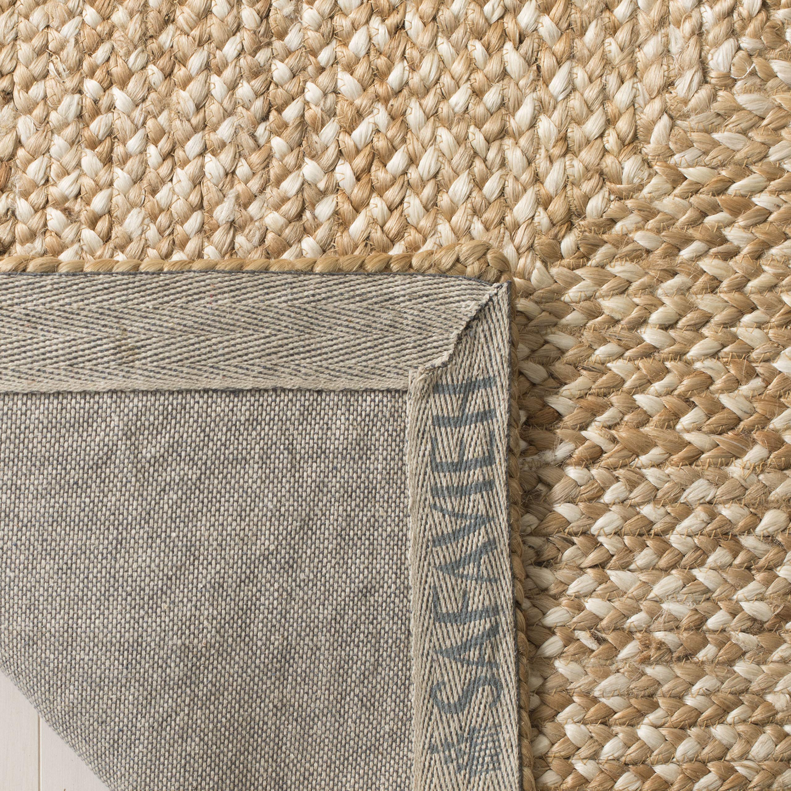 Safavieh Natural Fiber Collection 6' Square Ivory NF885B Handmade Farmhouse Country Jute Area Rug