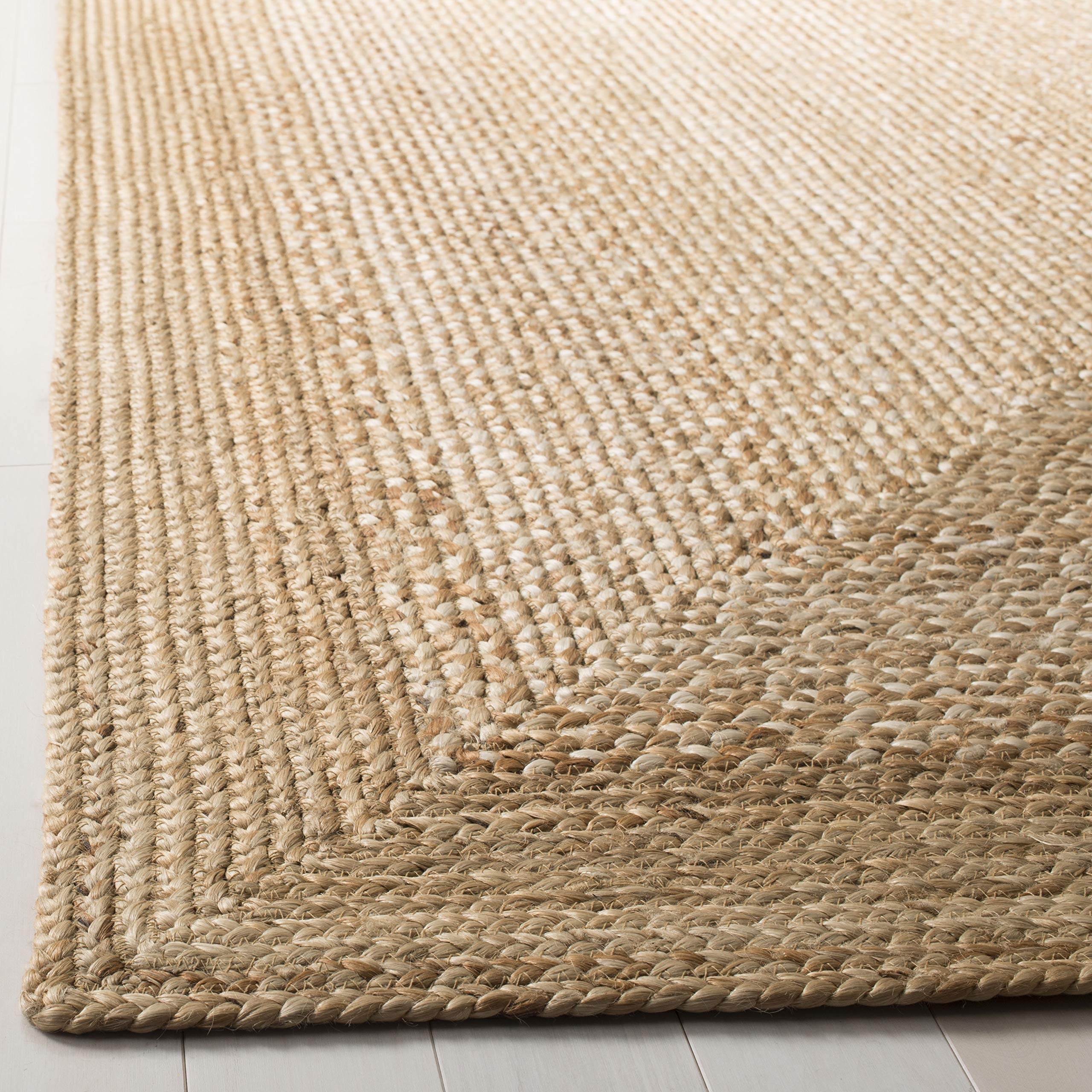 Safavieh Natural Fiber Collection 6' Square Ivory NF885B Handmade Farmhouse Country Jute Area Rug