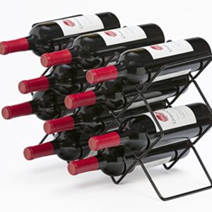 Mango Steam 10 Bottle Countertop Wine Rack (Black)