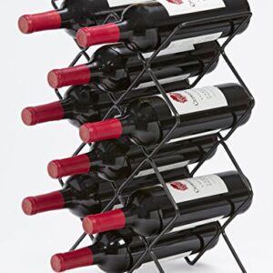 Mango Steam 10 Bottle Countertop Wine Rack (Black)