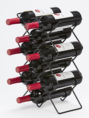 Mango Steam 10 Bottle Countertop Wine Rack (Black)