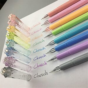 CHoSCH Flower Diamond Tip Gel Ink Rollerball Pens, Extra Fine Point Pen (0.5mm),8 Colors, 8-Count (8)