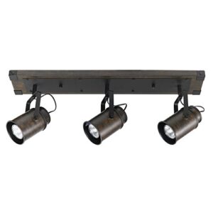 globe electric 59316 kit track lighting, 1 count (pack of 1), dark wood