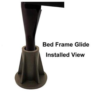 Home's Place Steel Stem Bed Frame Feet to Replace Wheels. Prevent Sliding. Sturdy Bed Frame Feet Replacements with Plastic Inserts. Set of 4