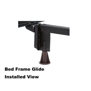 Home's Place Steel Stem Bed Frame Feet to Replace Wheels. Prevent Sliding. Sturdy Bed Frame Feet Replacements with Plastic Inserts. Set of 4