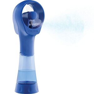 o2cool elite battery powered handheld water misting fan (blue)