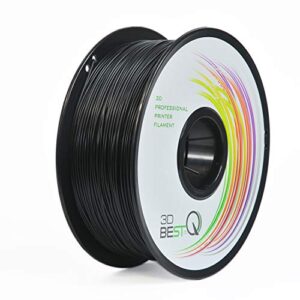 3d best q carbon fiber polycarbonate 1.75mm 3d printer filament, dimensional accuracy +/- 0.03 mm, 1kg spool, really carbon fiber-infill，black