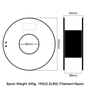 3D BEST Q Carbon Fiber Polycarbonate 1.75mm 3D Printer Filament, Dimensional Accuracy +/- 0.03 mm, 1KG Spool, Really Carbon Fiber-infill，Black