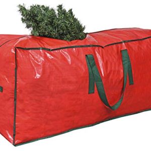 ProPik Christmas Tree Storage Bag | Fits Up to 7 ft. Tall Disassembled Tree | 45" x 15" x 20" Holiday Artificial Tree Storage Case | Perfect Xmas Storage Container with Handles and Sleek Zipper (Red)