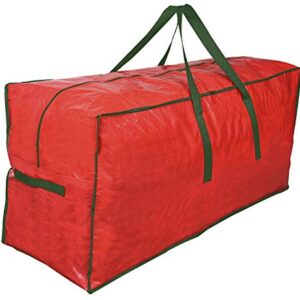 ProPik Christmas Tree Storage Bag | Fits Up to 7 ft. Tall Disassembled Tree | 45" x 15" x 20" Holiday Artificial Tree Storage Case | Perfect Xmas Storage Container with Handles and Sleek Zipper (Red)