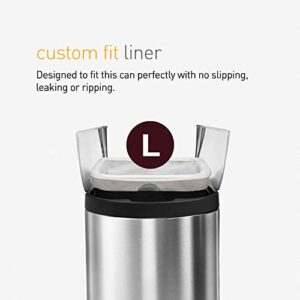 simplehuman 18 Liter / 4.8 Gallon Butterfly Lid Kitchen Step Trash Can, Brushed Stainless Steel