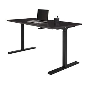 realspace® magellan pneumatic height-adjustable standing desk, 60"w, espresso