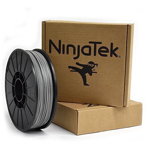 NinjaTek - 3DCH1417510 3DCH14117510 Cheetah TPU Filament, 1.75mm, TPE, 1kg, Steel (Gray) (Pack of 1)