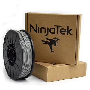 ninjatek - 3dnf1417510 3dnf14117510 ninjaflex tpu filament, 1.75mm, tpe, 1kg, steel (gray) (pack of 1)