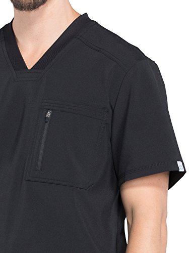 Cherokee Infinity Men Scrubs Top Tuckable V-Neck CK910A, L, Black