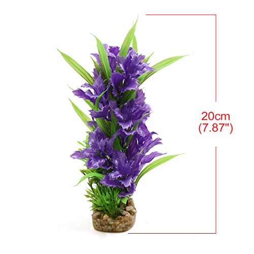 uxcell 8 Inches Plastic Plant Ornament Aquarium Terrarium Reptiles Habitat Decor for Reptile and Amphibians