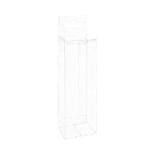 25 Clear Plastic PET Hang Box for Fishing Lures, Arts, Crafts, and Retail Size 1.5"X1.25"X5"