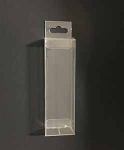 25 clear plastic pet hang box for fishing lures, arts, crafts, and retail size 1.5"x1.25"x5"