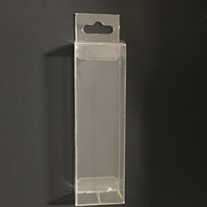 25 Clear Plastic PET Hang Box for Fishing Lures, Arts, Crafts, and Retail Size 1.5"X1.25"X5"