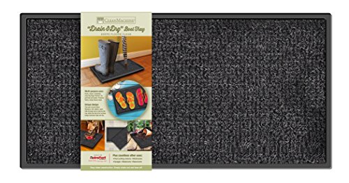 GrassWorx Clean Machine Drain & Dry Boot Tray, 14" x 28", Flint (10376363)