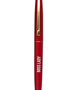 Snarky Boss Lady Pen Set in Brilliant Multicolor - Set of 6 Refillable Black Ink Ballpoint Click Clic Pens