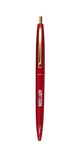 Snarky Boss Lady Pen Set in Brilliant Multicolor - Set of 6 Refillable Black Ink Ballpoint Click Clic Pens