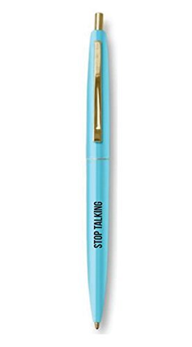 Snarky Boss Lady Pen Set in Brilliant Multicolor - Set of 6 Refillable Black Ink Ballpoint Click Clic Pens