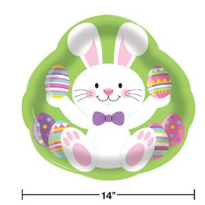 Creative Converting 328295 Easter Bunny Shaped Plastic Tray