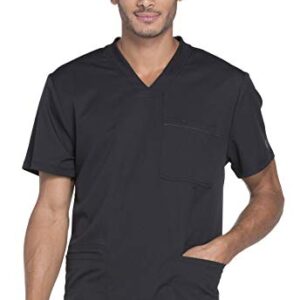 Dickies Dynamix Men Scrubs Top V-Neck DK640, L, Black